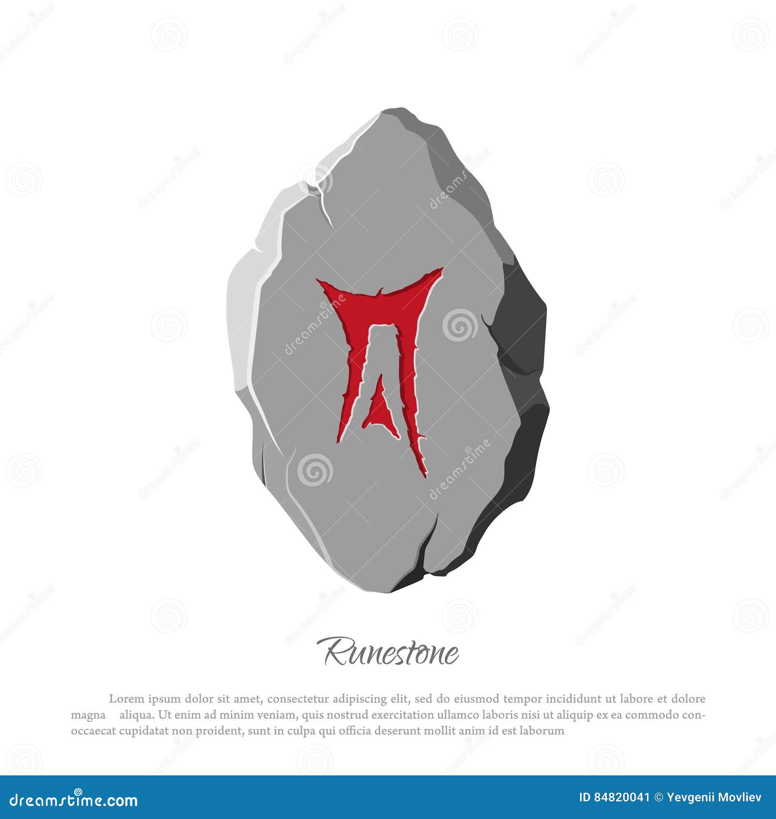 Rune Stone Set Norse Magic Game Symbols,sacred Script In Cartoon Style ...