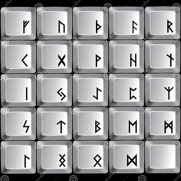 Rune symbols stock vector. Illustration of teller, sigil - 23943736