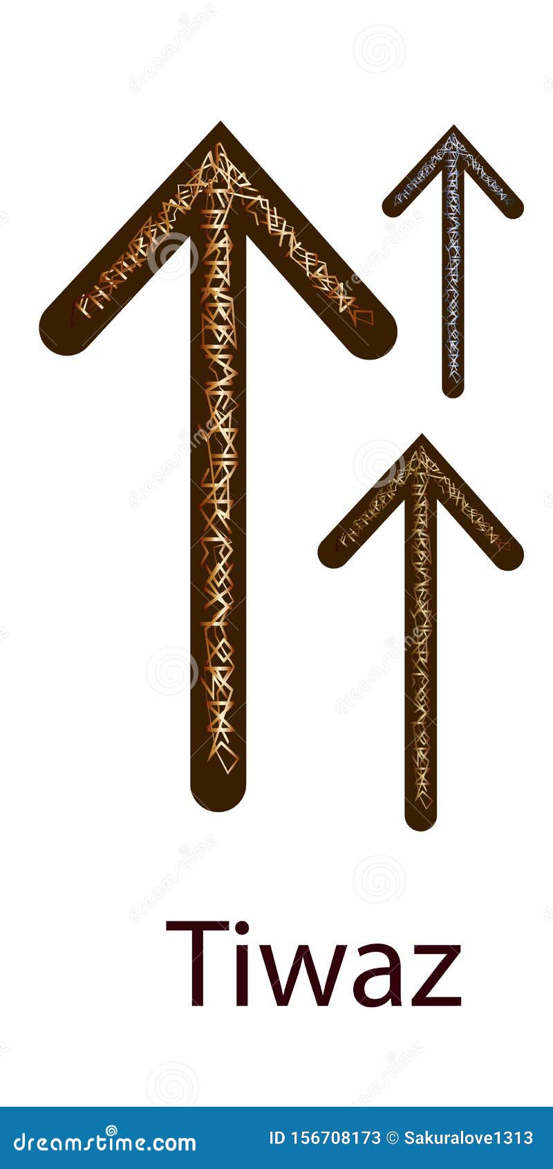Rune Teiwaz. Ancient Scandinavian Runes. Runes Senior Futarka. Magic ...