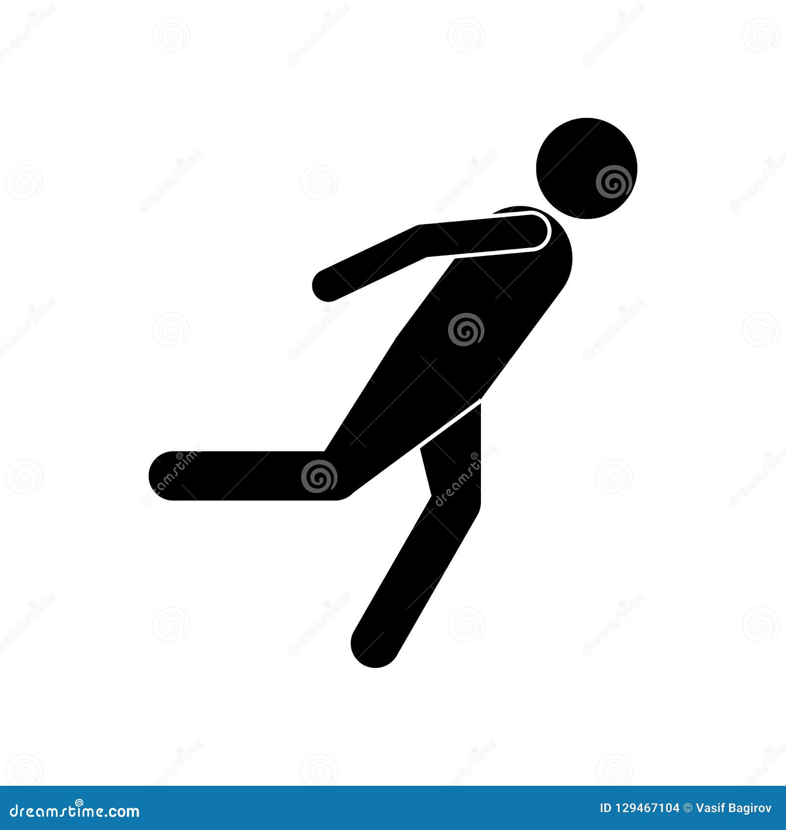 Runer Silhouette Running Fast Icon. Stock Illustration - Illustration ...