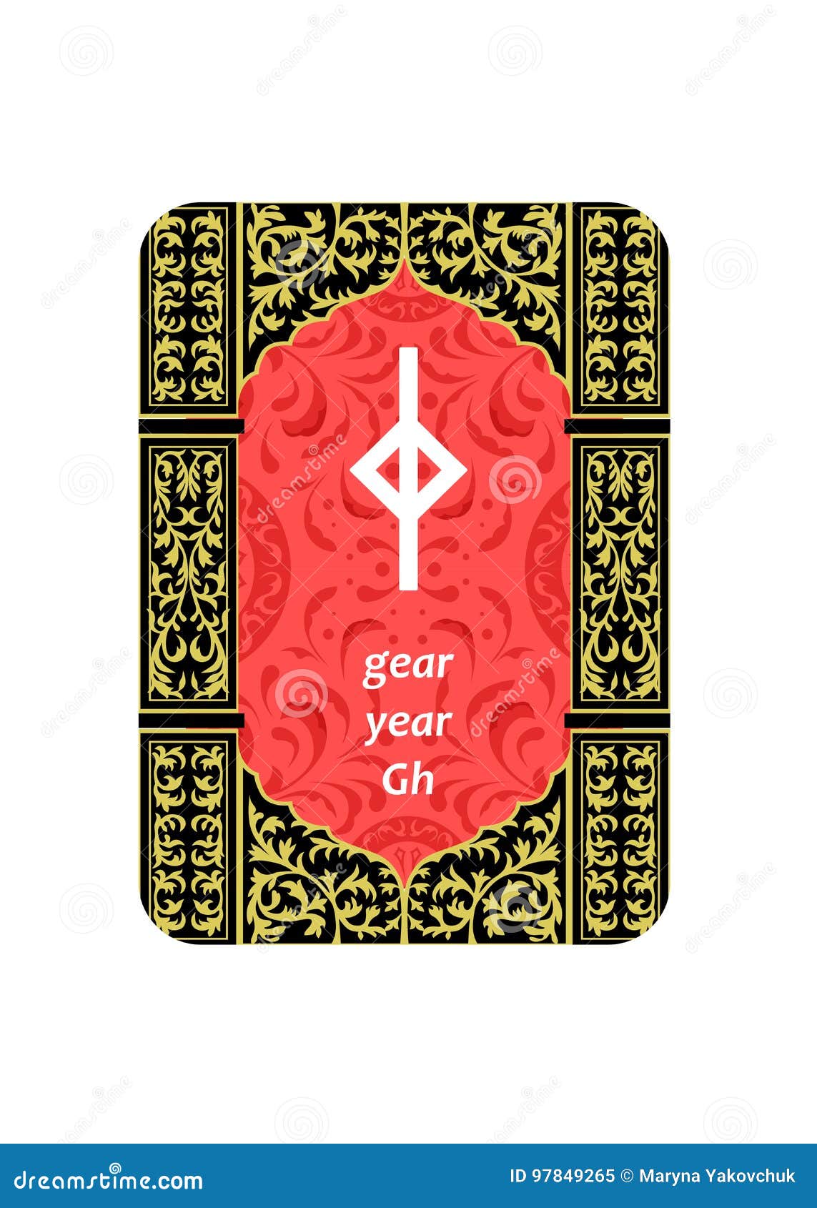 The runes card stock vector. Illustration of fantasy - 97849265