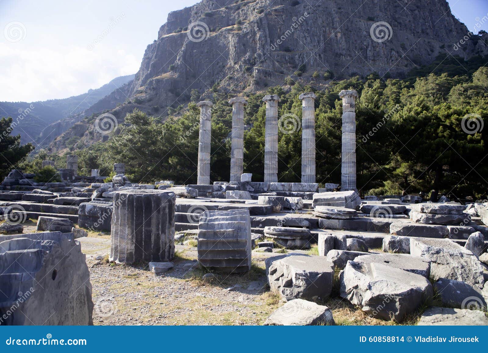 Runes Priene Temple of the 4th Century Ago a.M Stock Photo - Image of ...