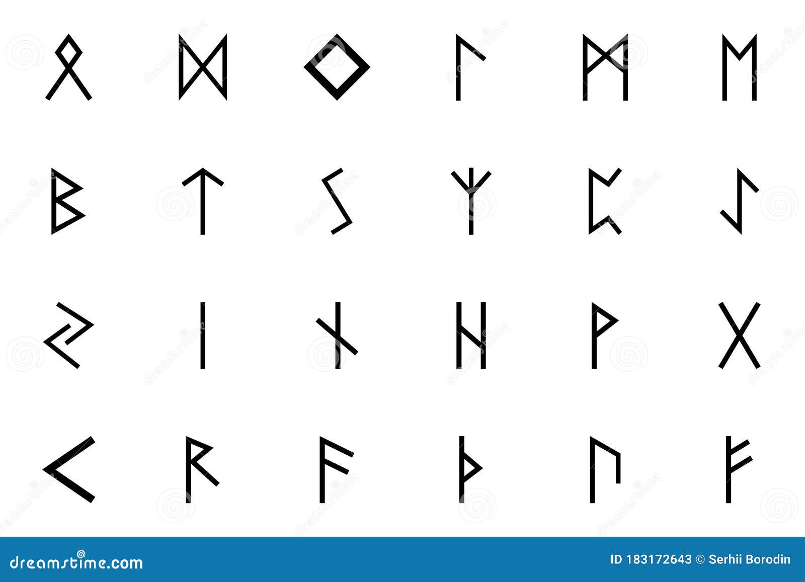 Algiz Elgiz Rune. Ancient Scandinavian Runes. Runes Senior Futarka ...