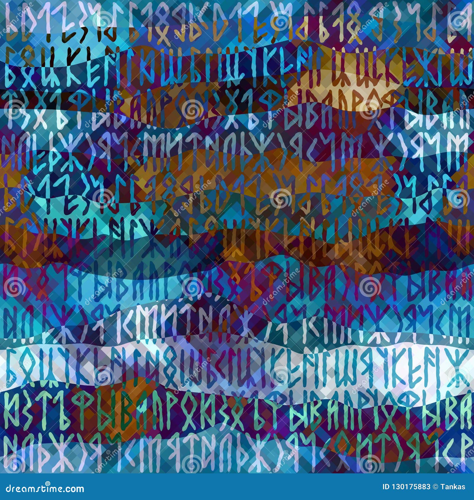 Writing Ancient Background. Old Gothic Seamless Texture. Stock Vector ...