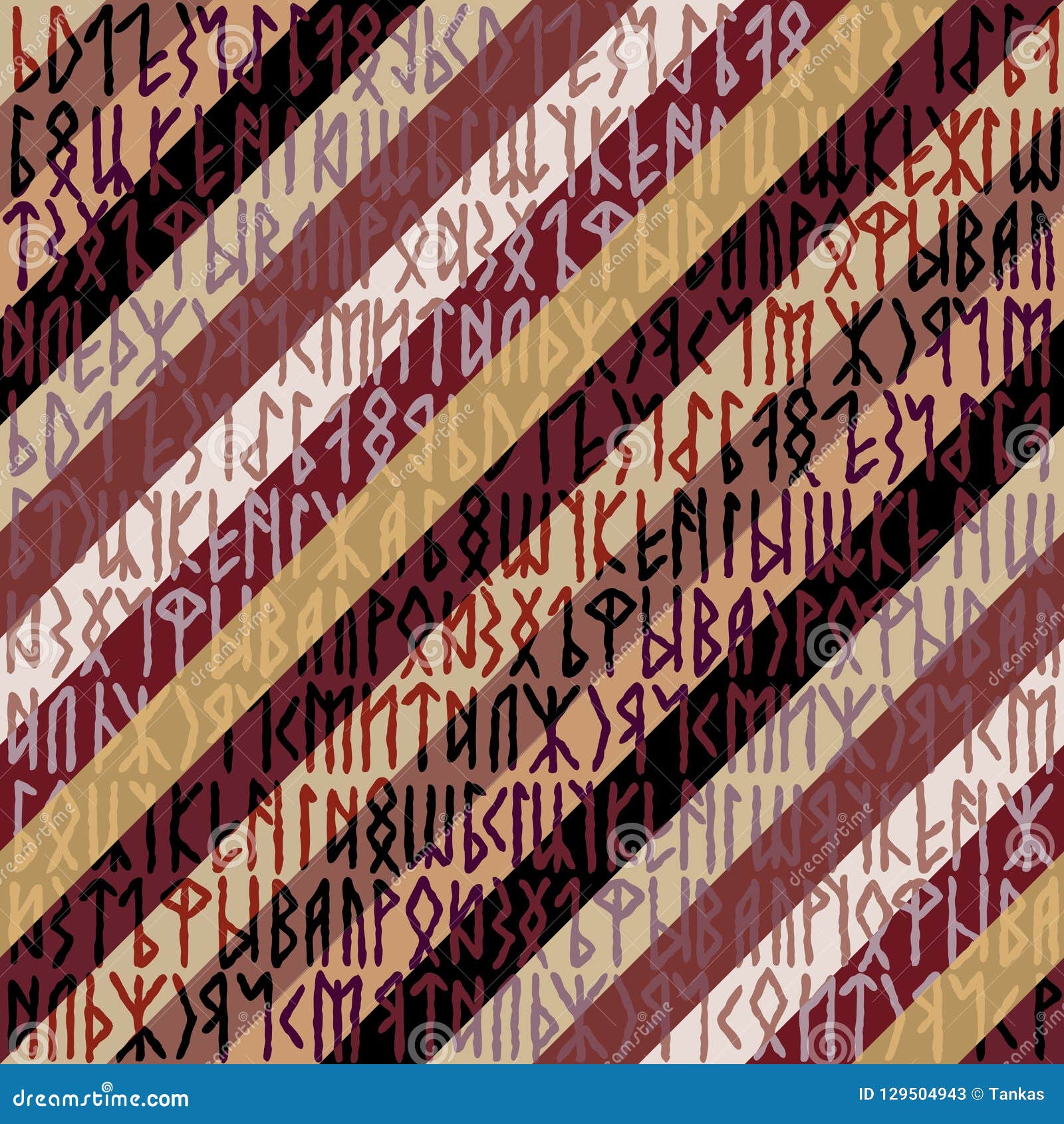 Writing Ancient Background. Old Gothic Seamless Texture. Stock Vector ...