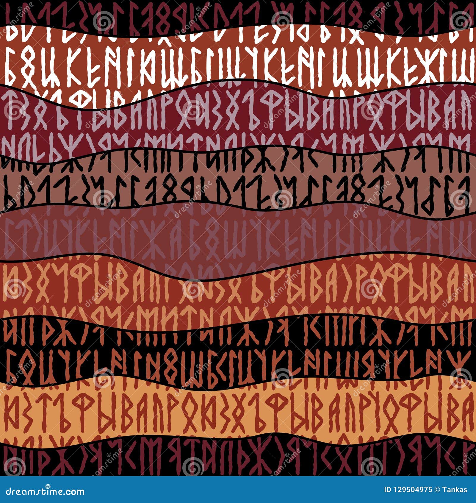 Writing Ancient Background. Old Gothic Seamless Texture. Stock Vector ...