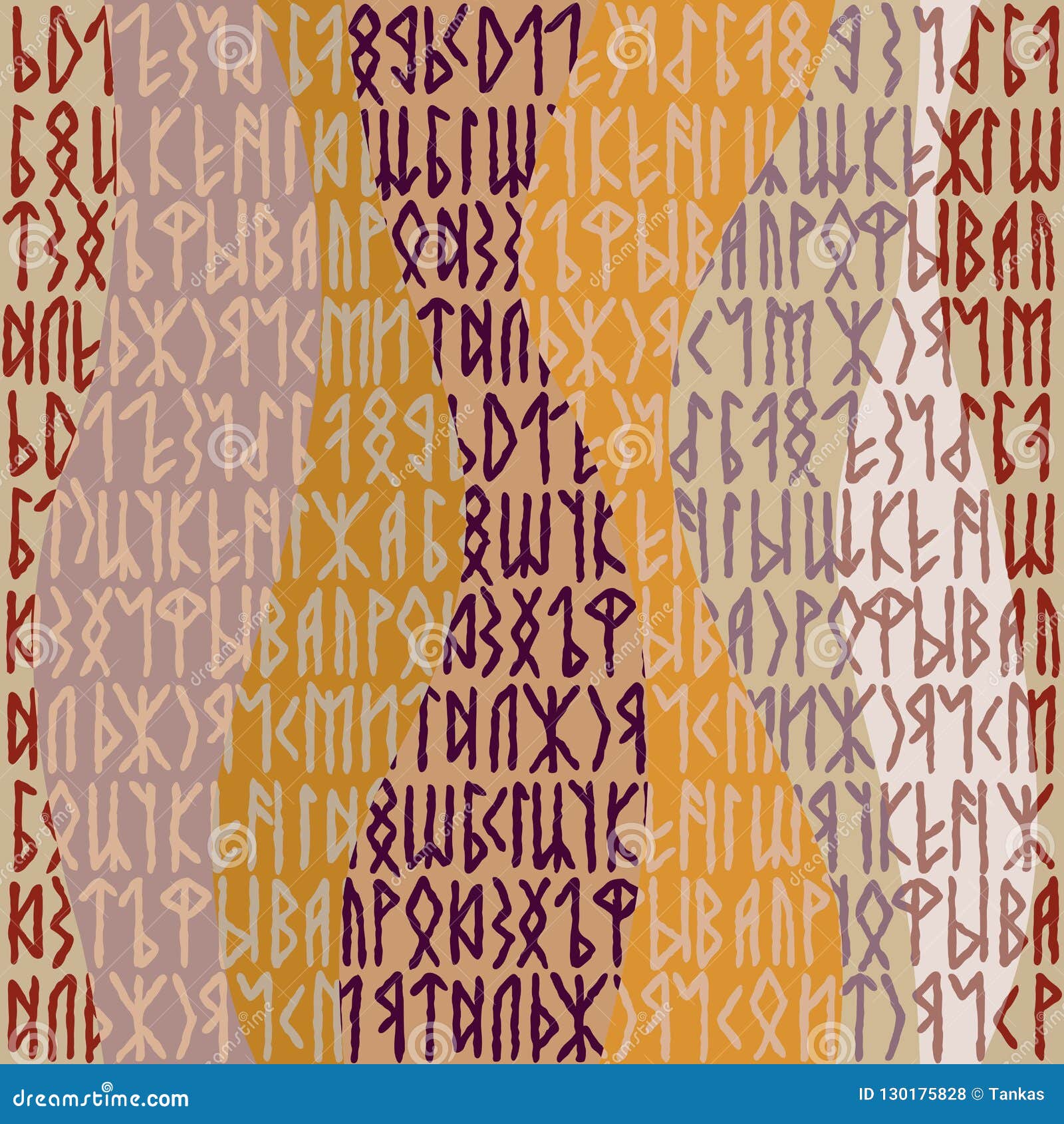 Writing Ancient Background. Old Gothic Seamless Texture. Stock Vector ...