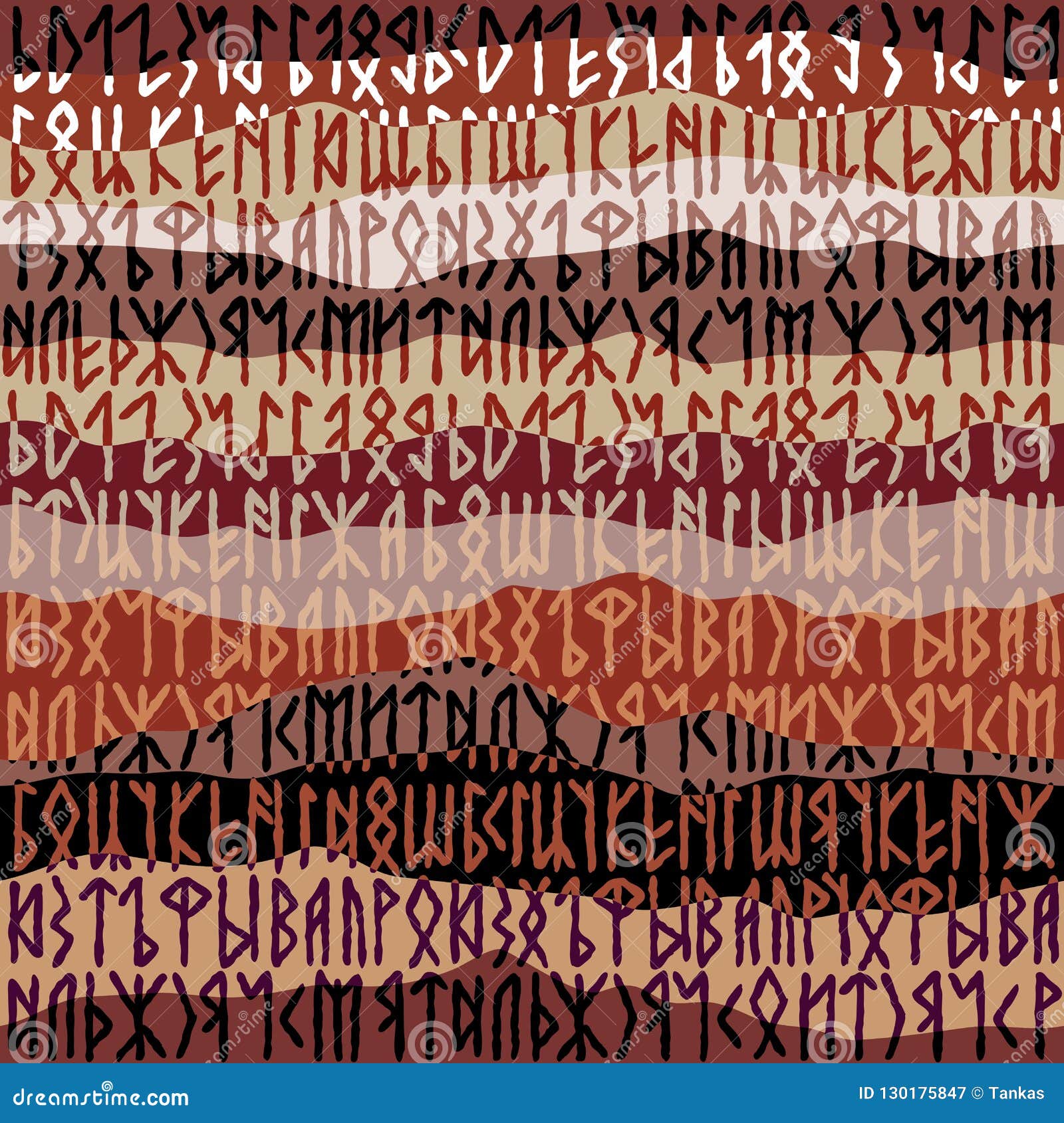 Writing Ancient Background. Old Gothic Seamless Texture. Stock Vector ...