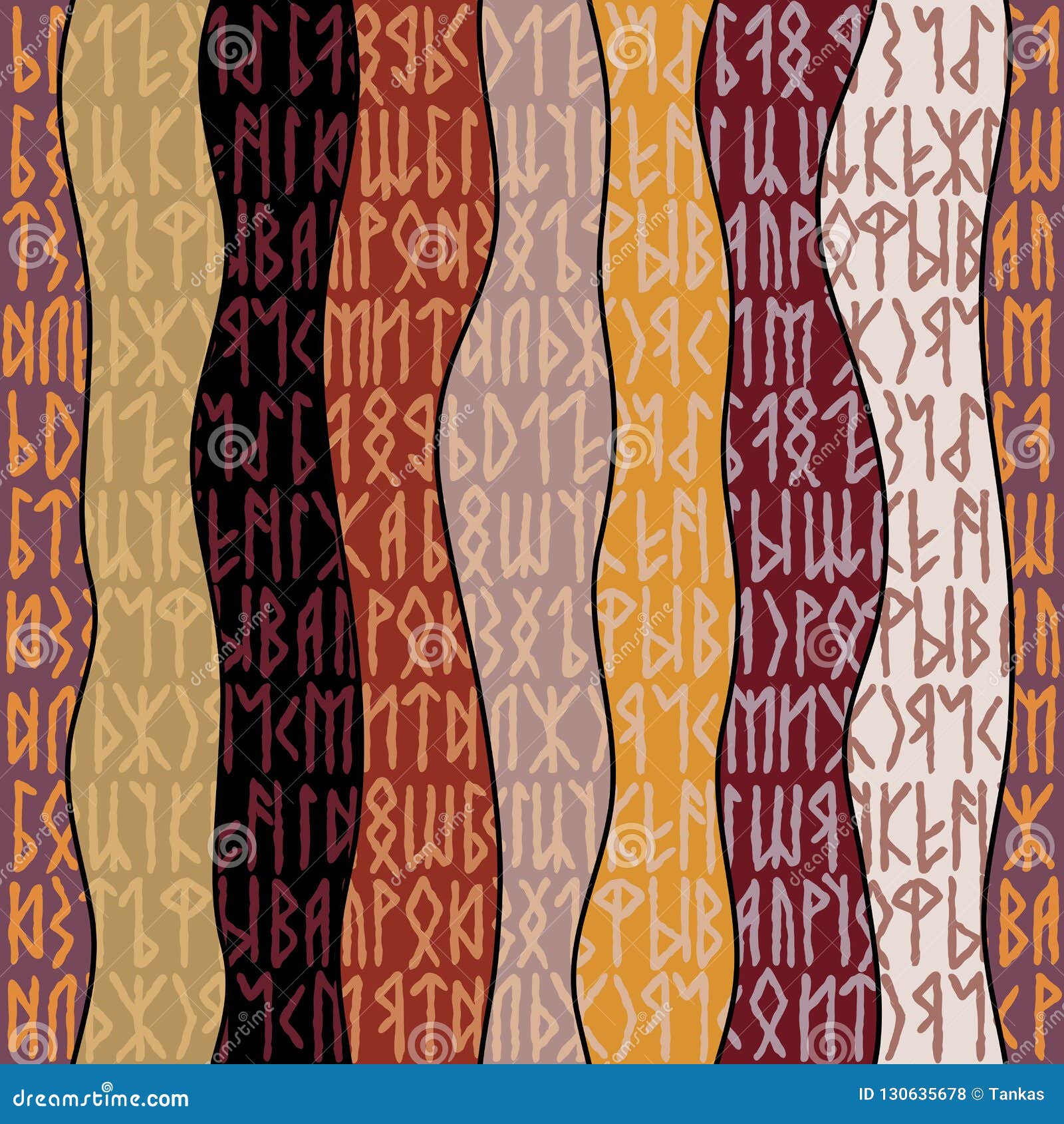 Writing Ancient Background. Old Gothic Seamless Texture. Stock Vector ...