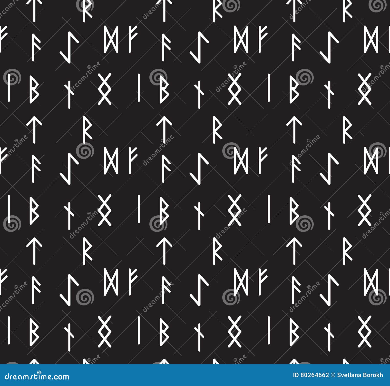 Runes Seamless Pattern. Runic Alphabet Wallpaper. Writing Ancient ...