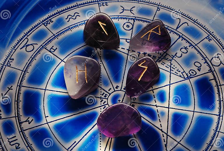 Runes with zodiac stock photo. Image of horizontal, zodiac - 2020128