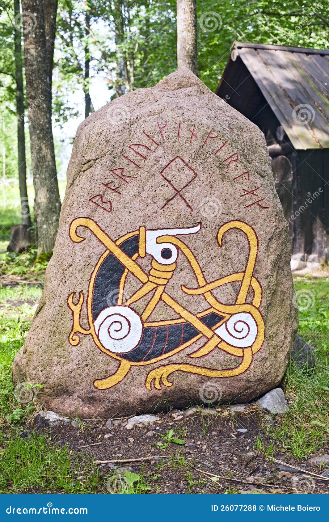 Runestone stock photo. Image of grass, medieval, history - 26077288