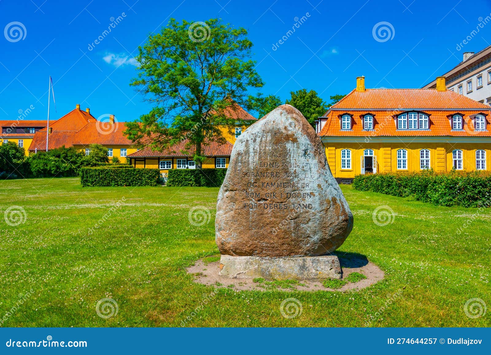 Runestone Located in Danish Town Soro Stock Image - Image of chiseled ...