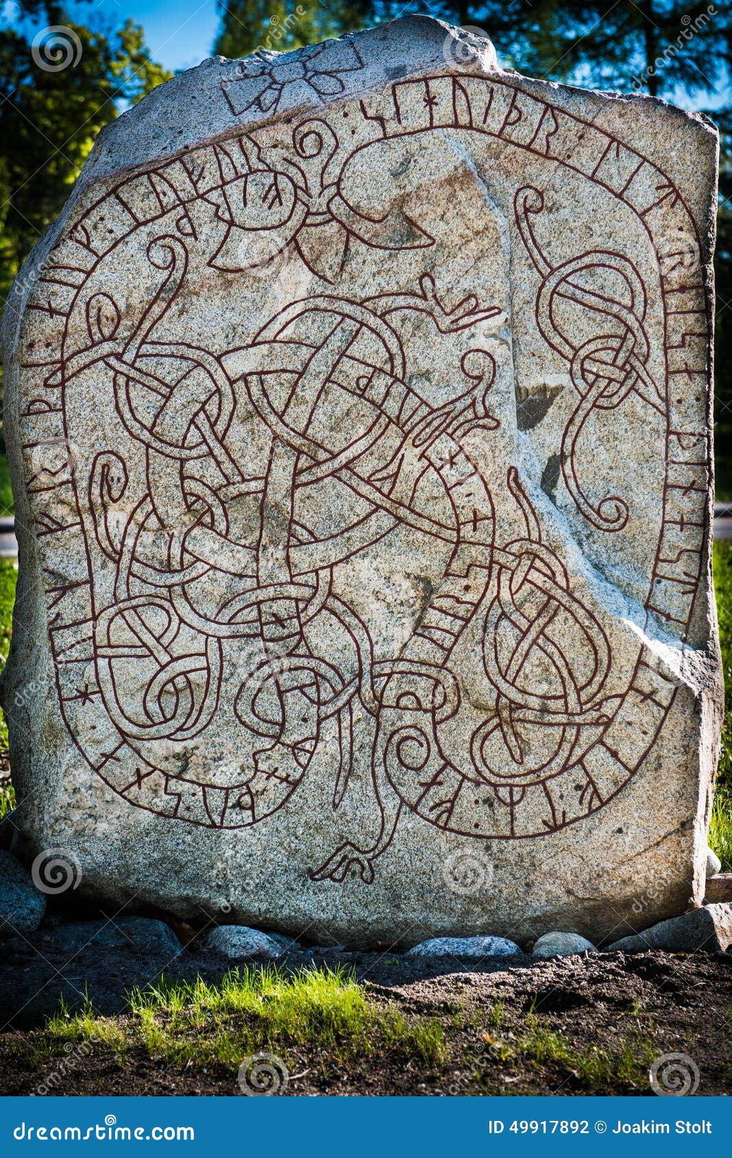 Runestone Outside Stockholm Stock Photo - Image of relic, marking: 49917892