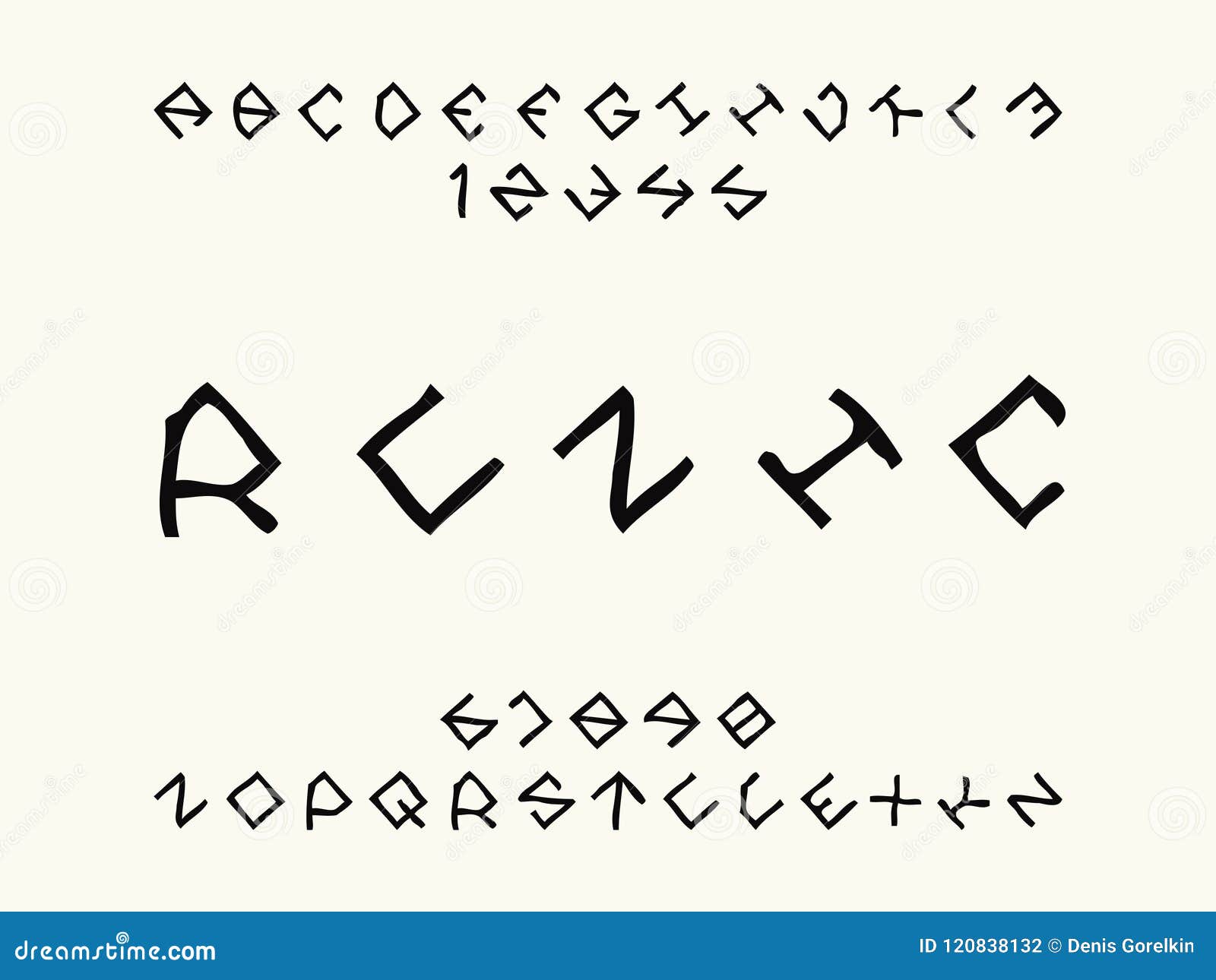 Runic Font. Vector Alphabet Stock Vector - Illustration of trendy ...