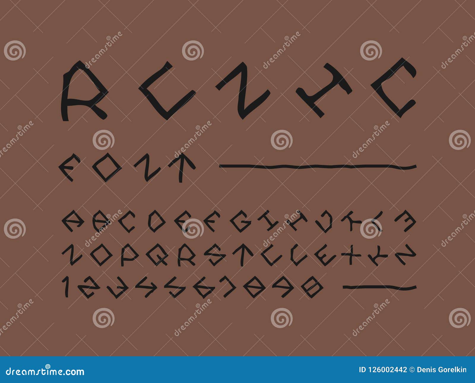 Runic Font. Vector Alphabet Stock Vector - Illustration of creative ...