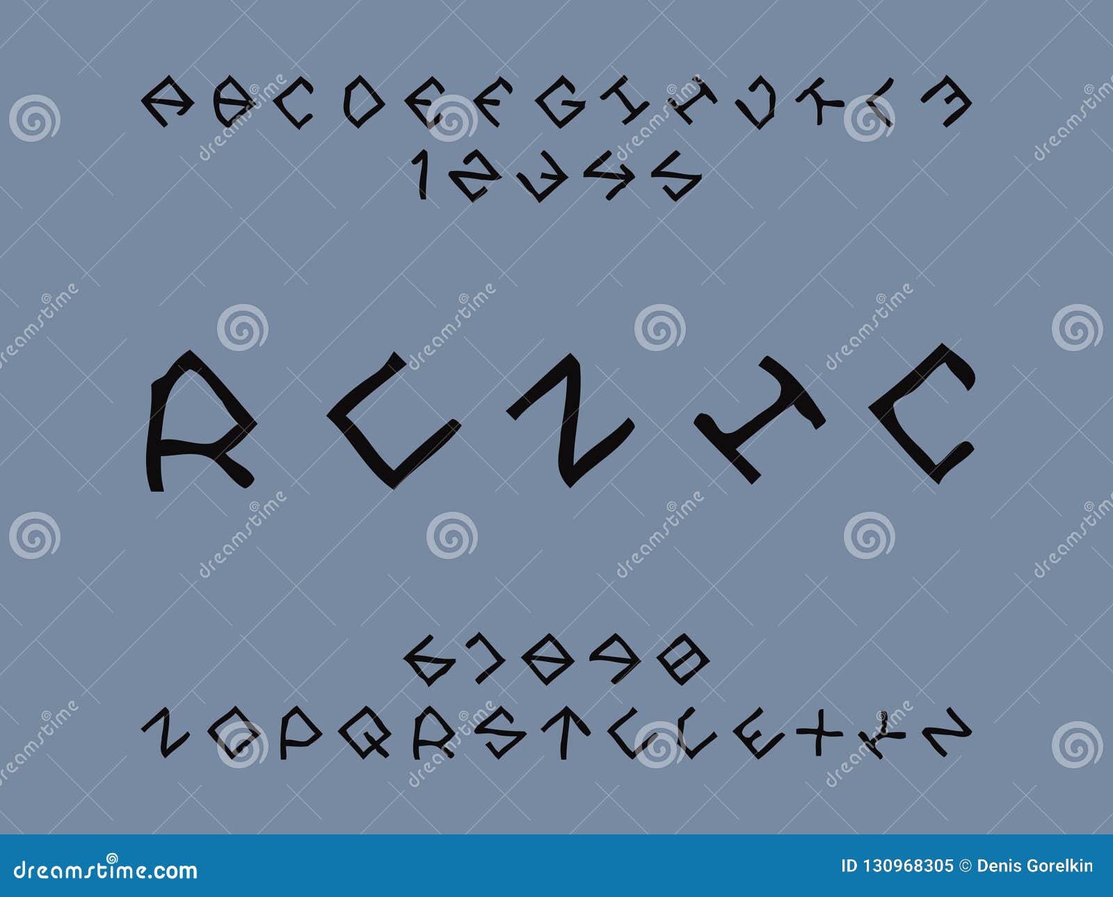 Runic Font. Vector Alphabet Stock Vector - Illustration of letter ...