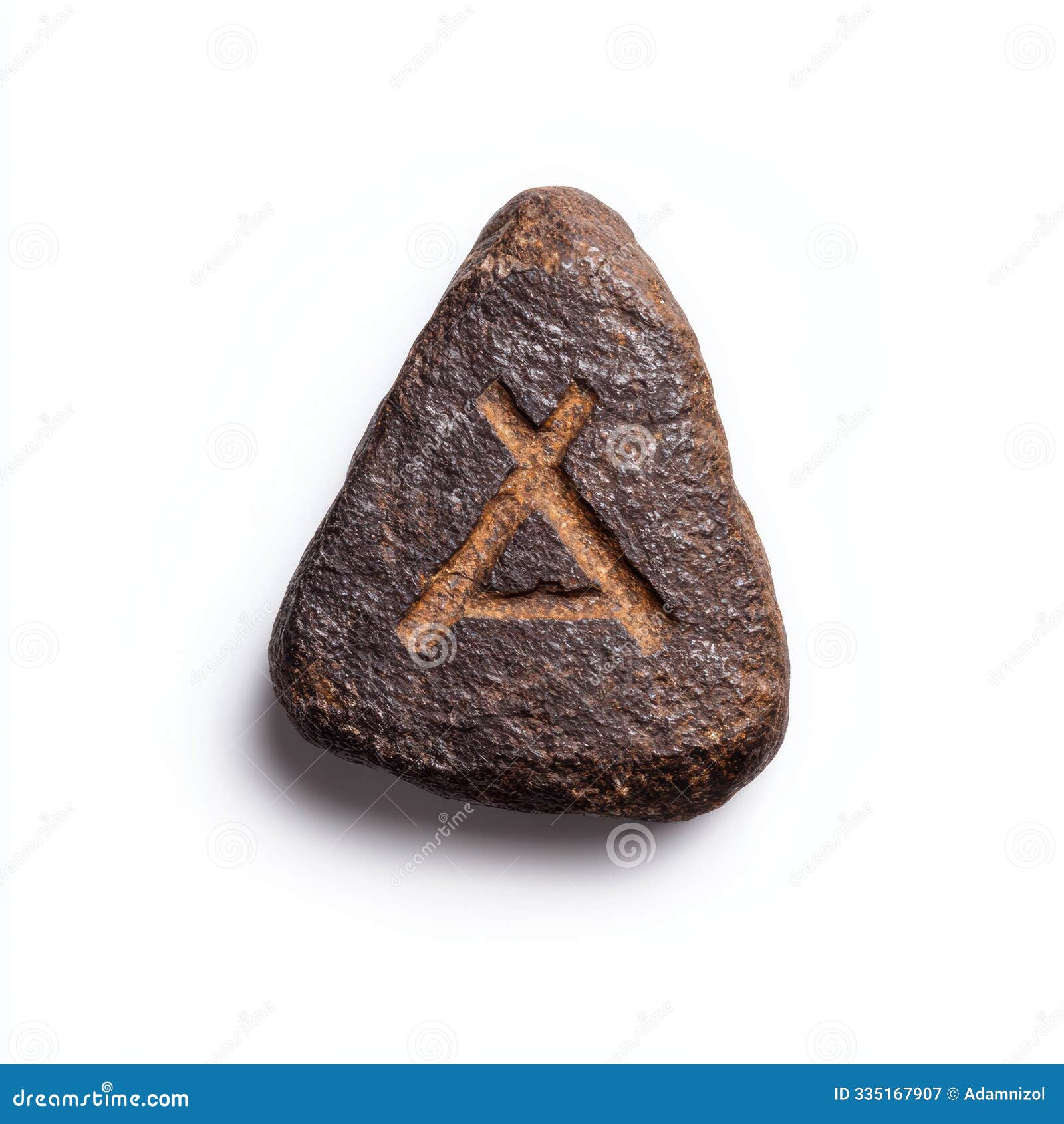 Runic Stone with Ancient Symbol Stock Illustration - Illustration of ...