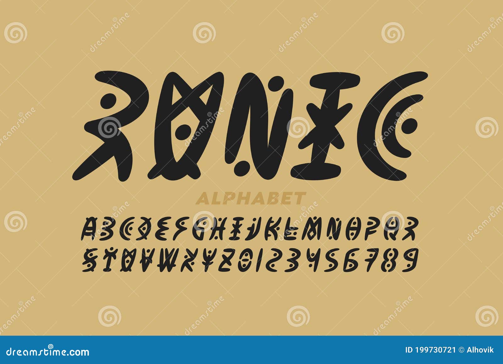 Runic style font design stock vector. Illustration of clan - 199730721