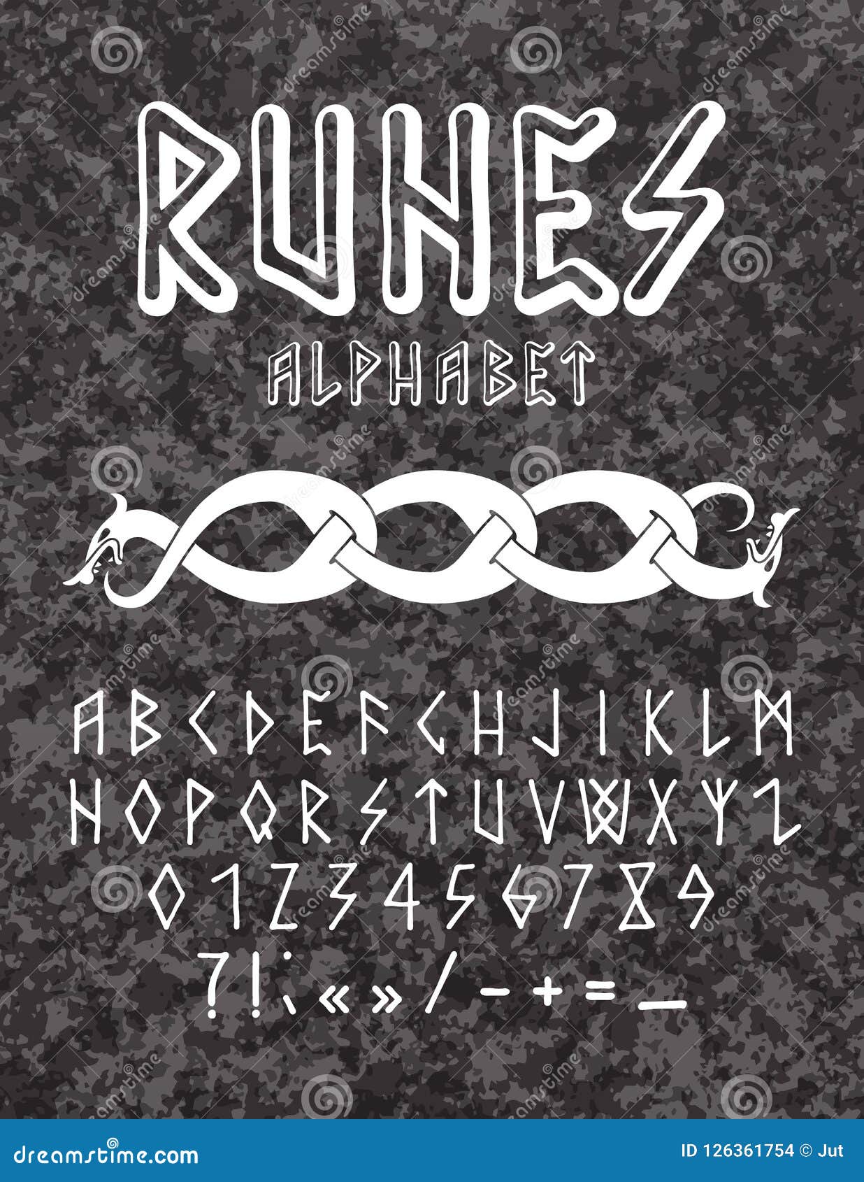 Runic Hand Drawn Font. Vector Ink Brush | CartoonDealer.com #99782180