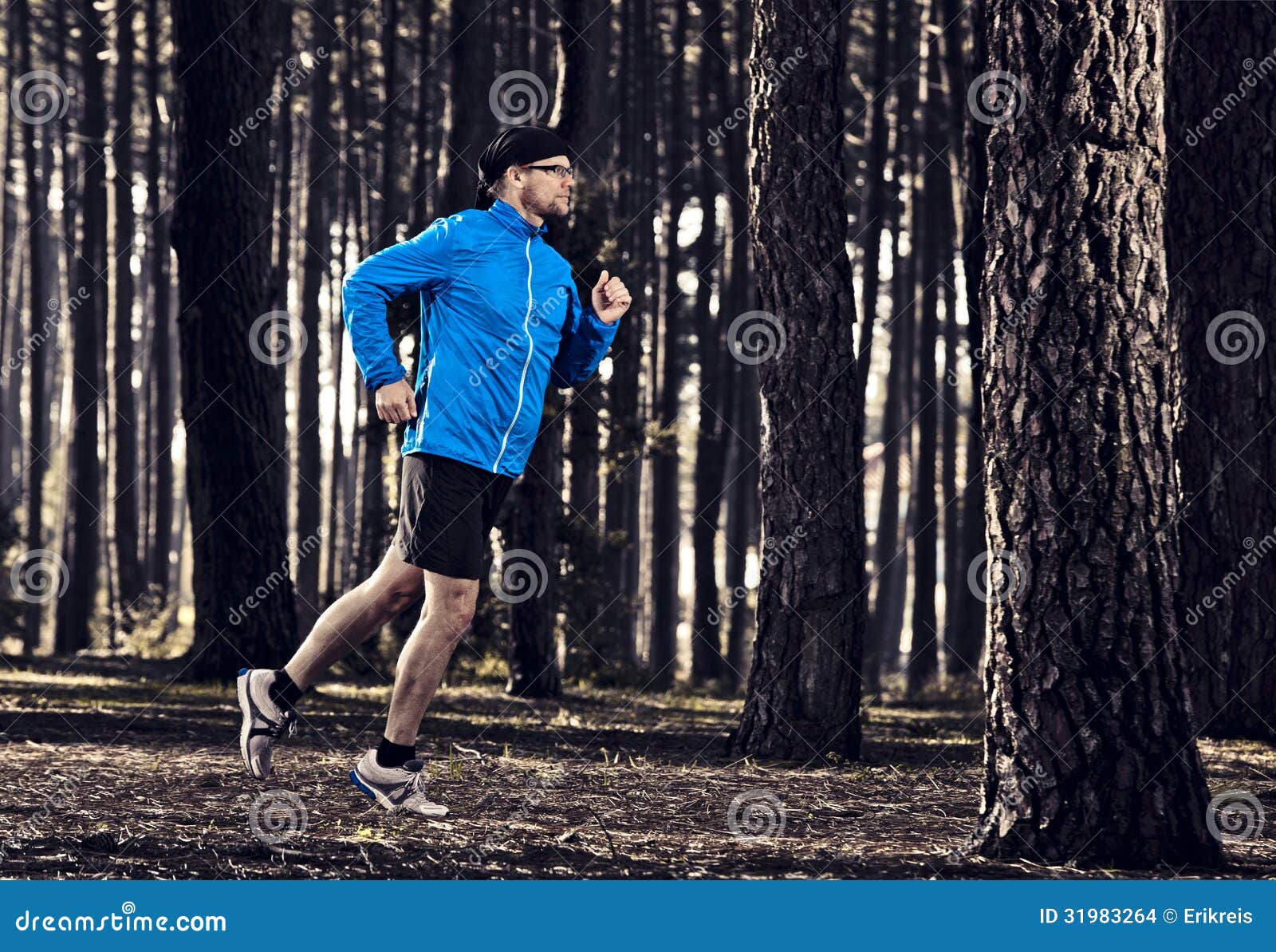 Runing in the forest stock photo. Image of body, healthy - 31983264