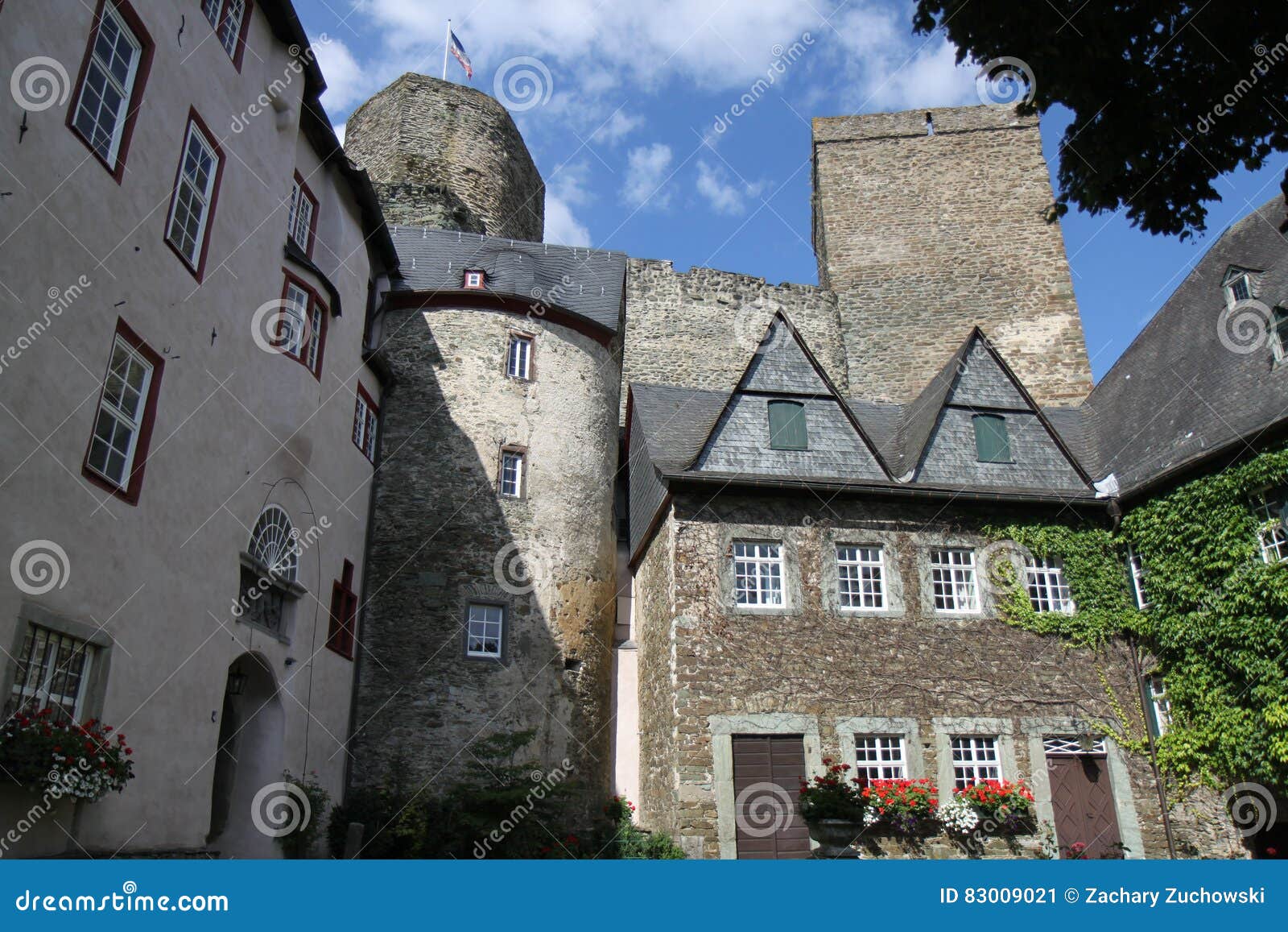 Runkel-Schloss, Deutschland Stockbild - Bild von renaissance, stein ...
