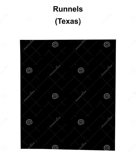 Runnels outline map stock illustration. Illustration of counties ...