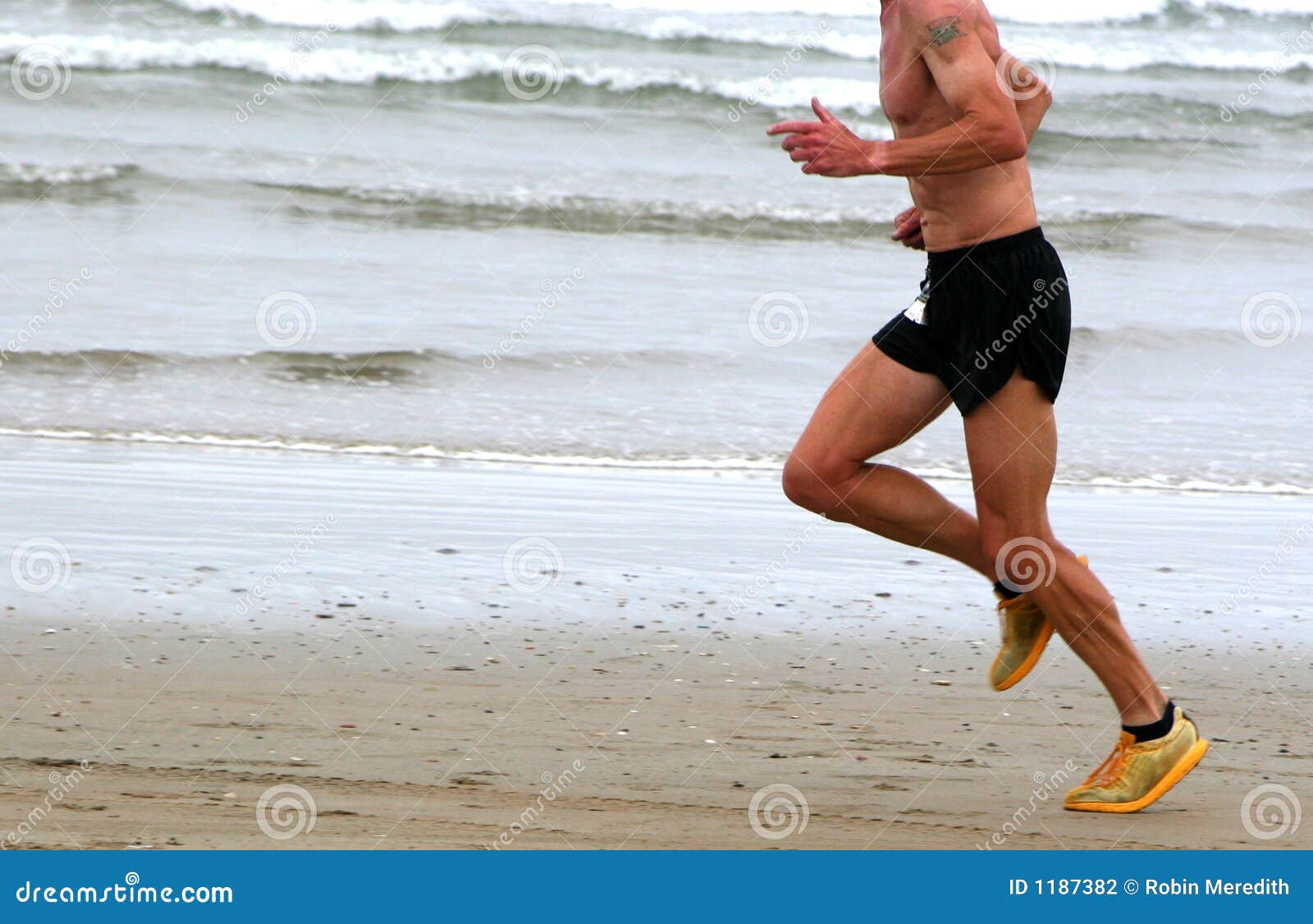 Runner stock photo. Image of fitness, sport, action, beach - 1187382