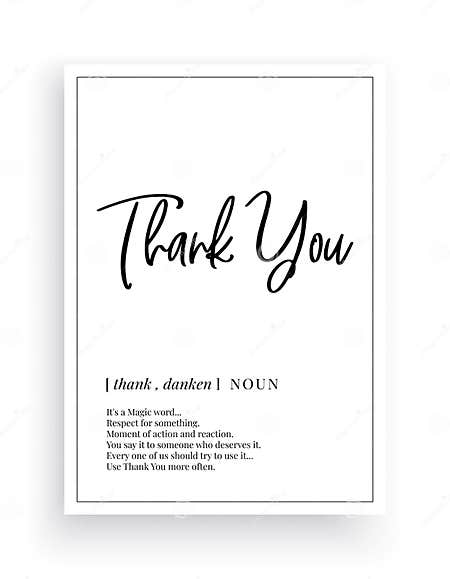 Thank You Definition, Vector Stock Vector - Illustration of dictionary ...