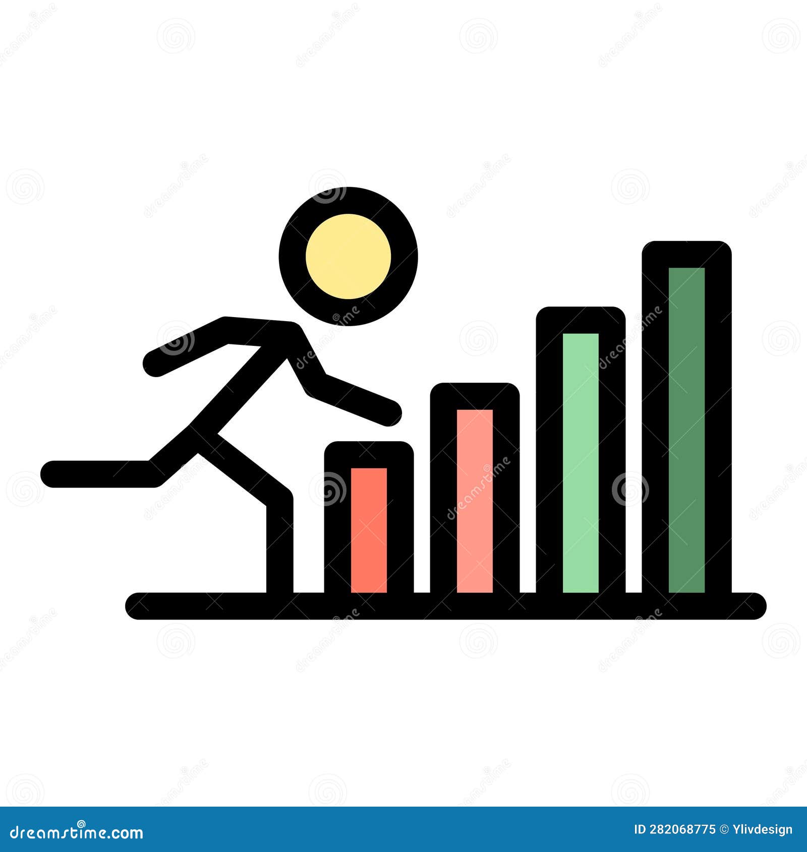 Runner App Intensity Icon Vector Flat Stock Illustration - Illustration ...
