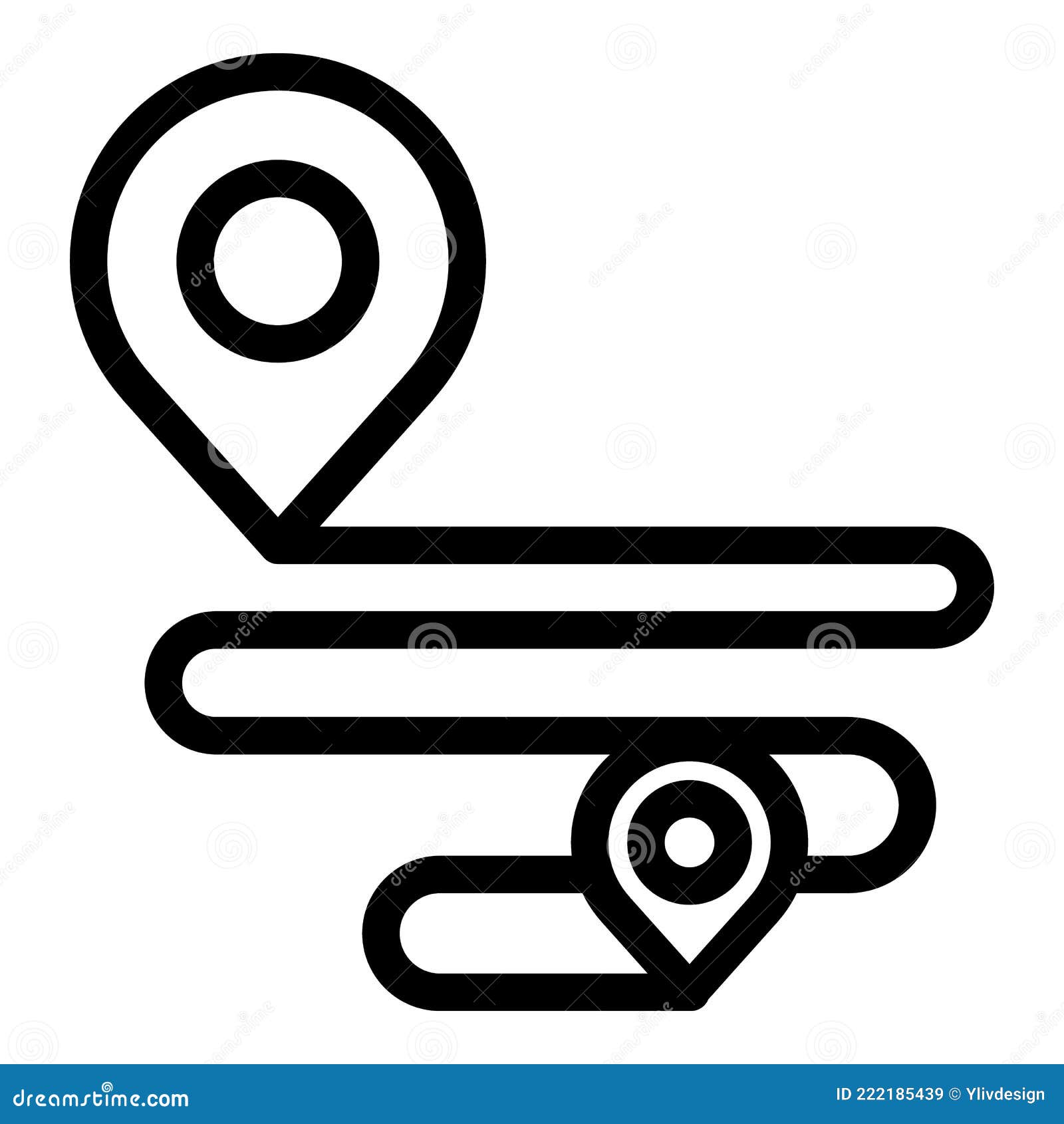 Runner App Running Route Icon, Outline Style Stock Vector ...