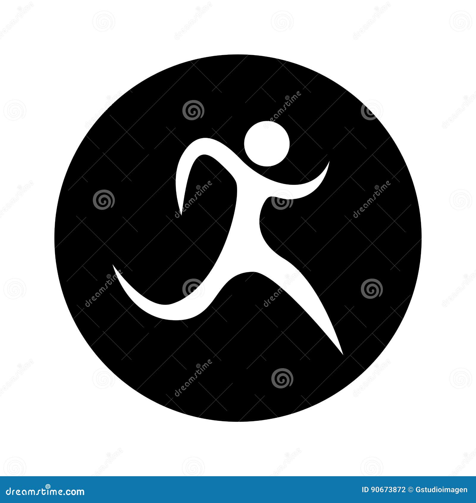 Runner Athlete Silhouette Icon Stock Vector - Illustration of ...