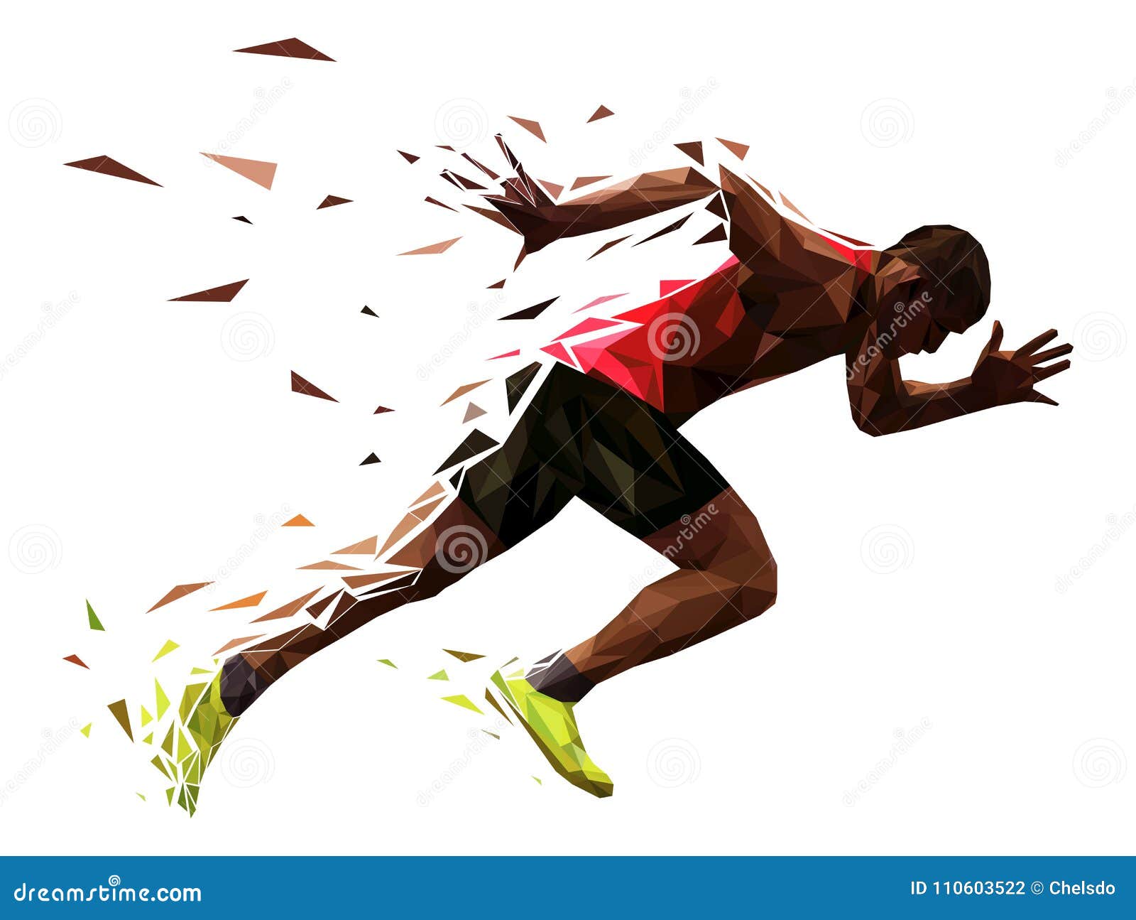Runner Athlete Sprint Start Stock Vector - Illustration of polygon ... Runner Athlete Sprint Start Stock Vector - Illustration of polygon ...