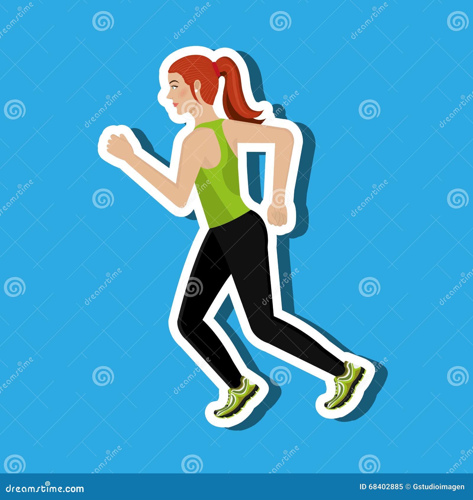 Runner avatar design stock illustration. Illustration of design - 68402885