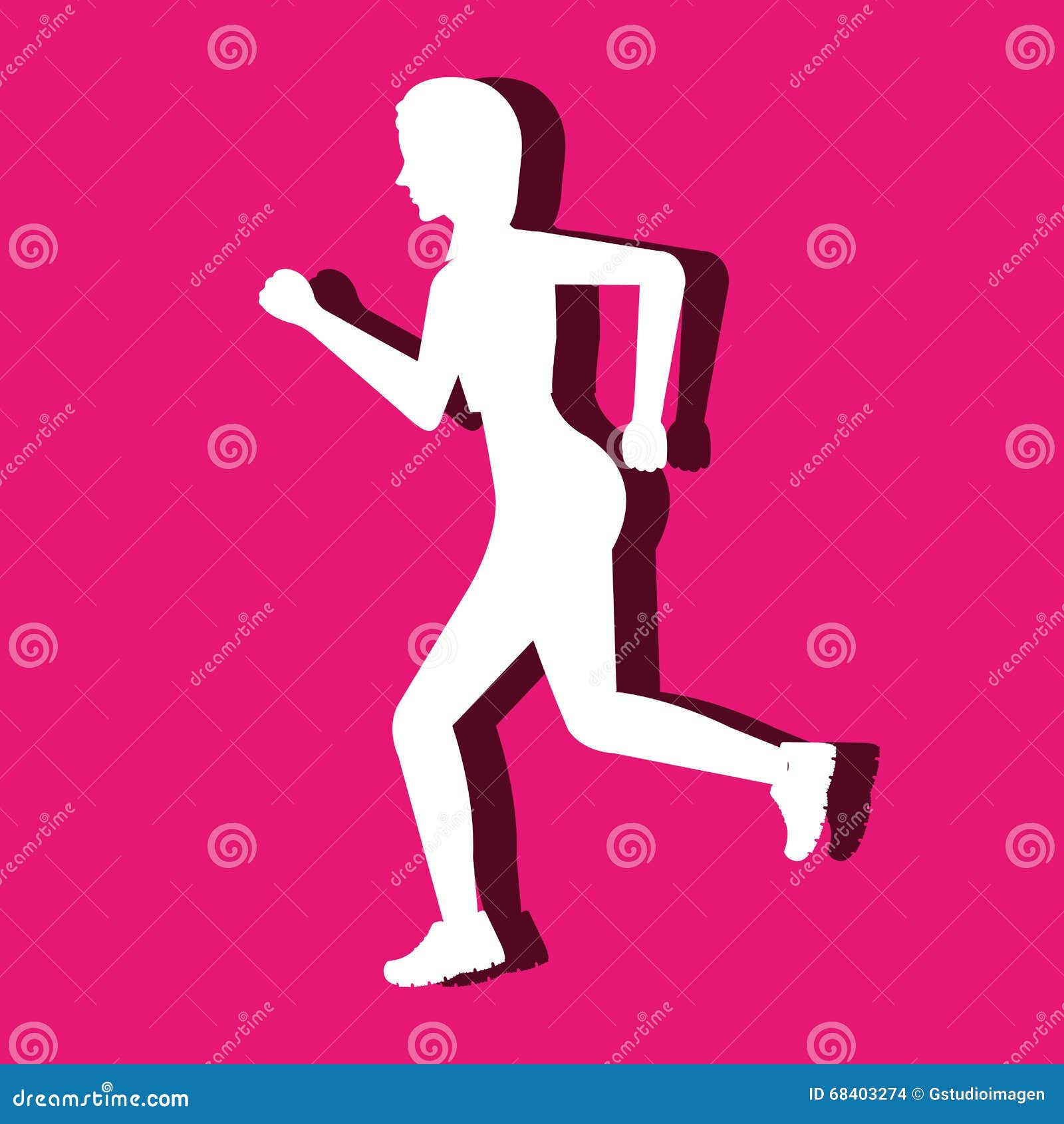 Runner avatar design stock illustration. Illustration of girl - 68403274
