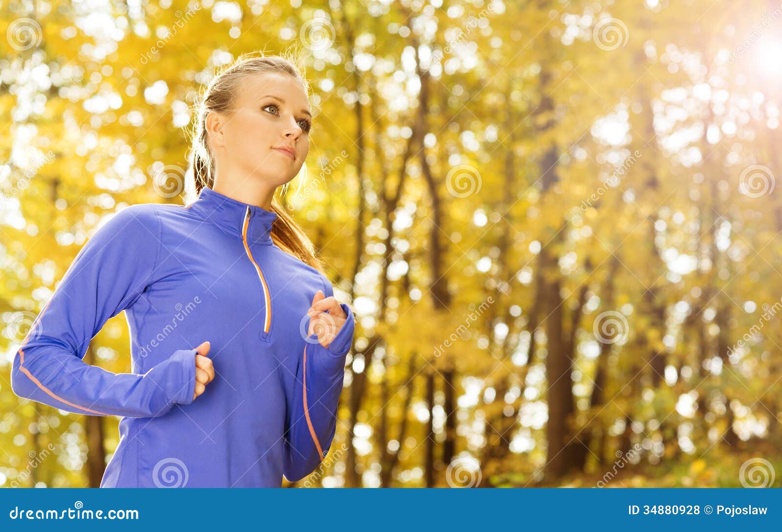 Runner stock photo. Image of fall, jogging, ponytail - 34880928