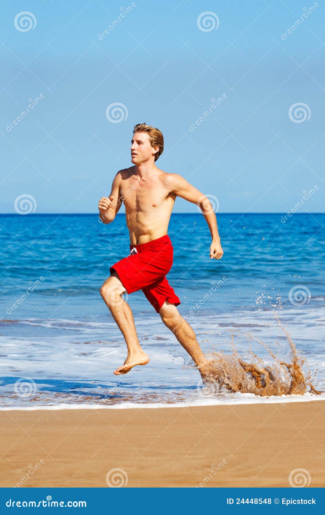 Runner on Beach stock photo. Image of body, colour, healthy - 24448548