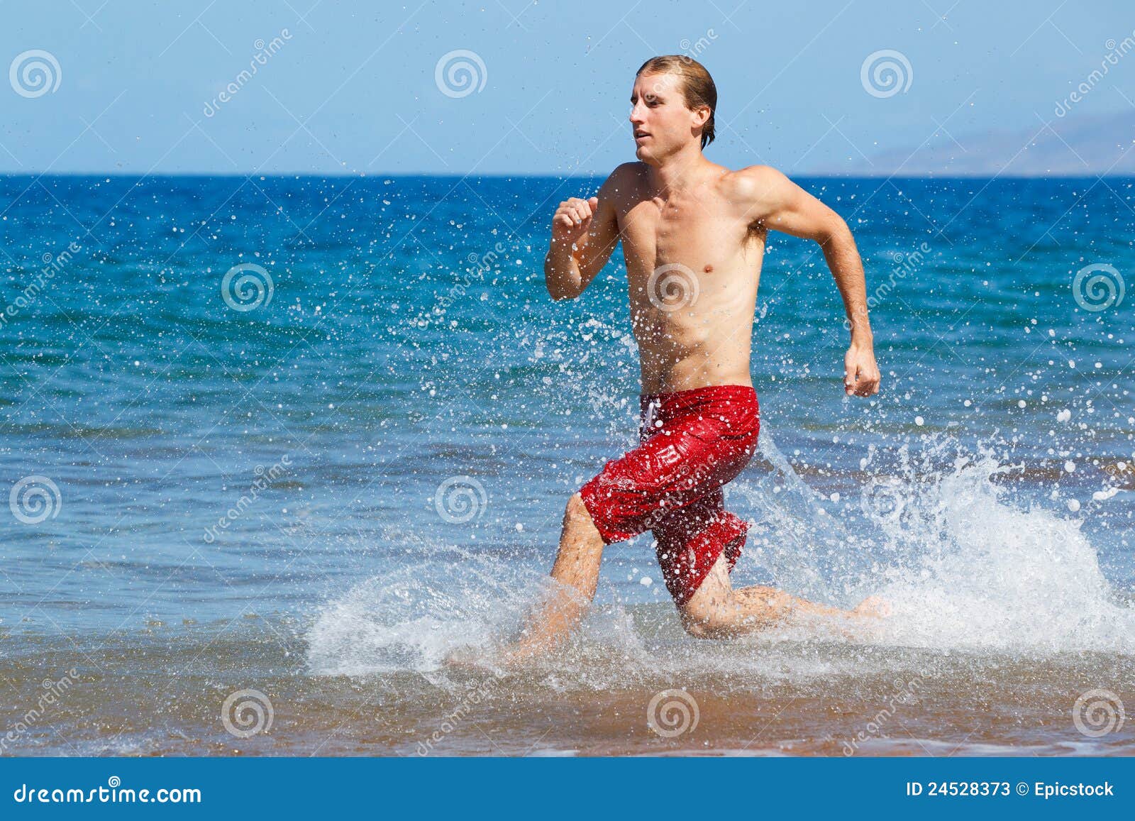Runner on Beach stock image. Image of healthy, coast - 24528373