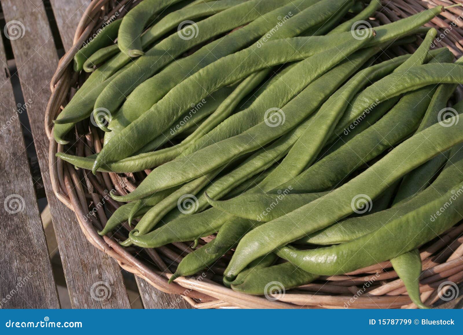 Runner Beans on Garden Table Detail Stock Image - Image of bean ...