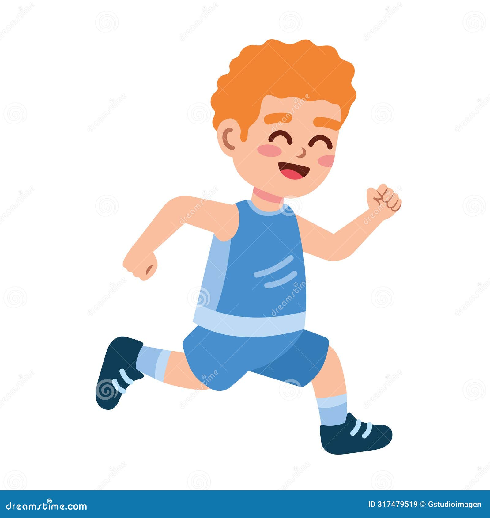 Runner boy cartoon stock vector. Illustration of training - 317479519