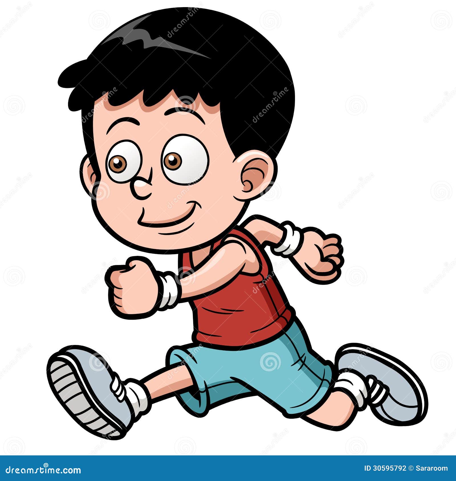 Runner boy stock vector. Illustration of quickness, childhood - 30595792