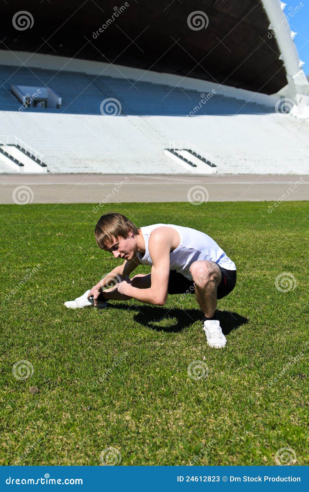 Runner at the city stadium stock image. Image of jogger - 24612823