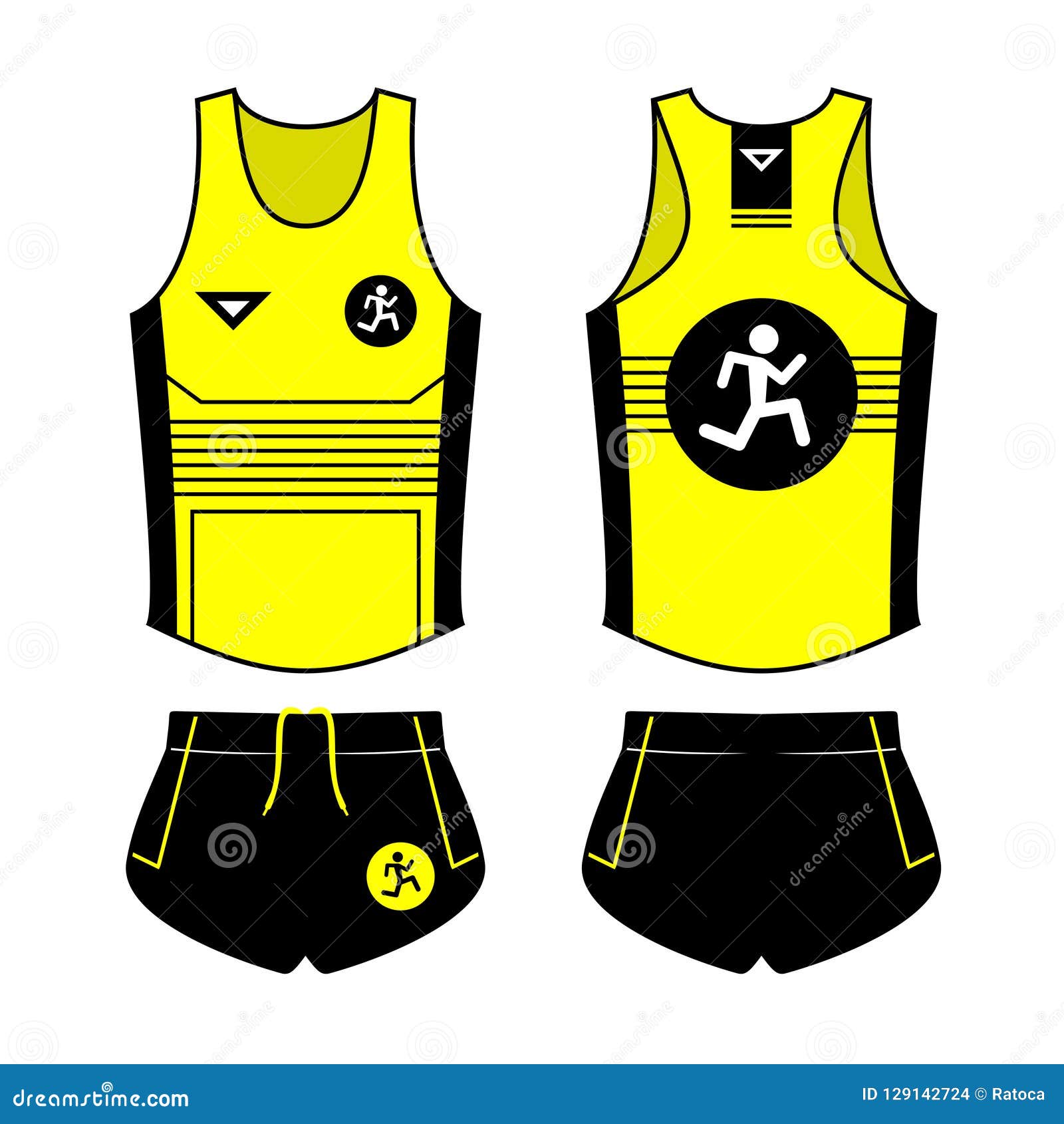 Runner clothes design stock vector. Illustration of tank - 129142724
