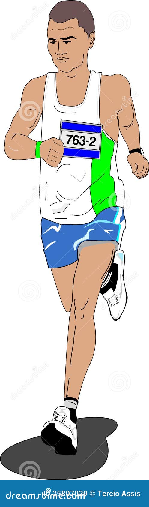 Runner in competition stock vector. Illustration of adult - 25807029