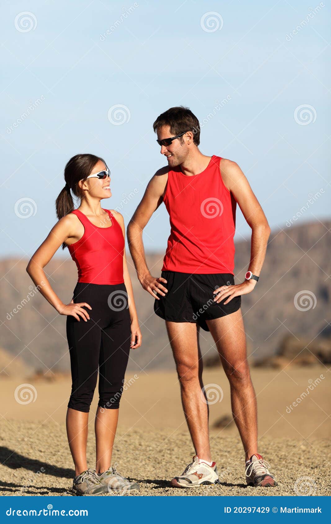 Runner couple stock image. Image of outside, female, exercising - 20297429