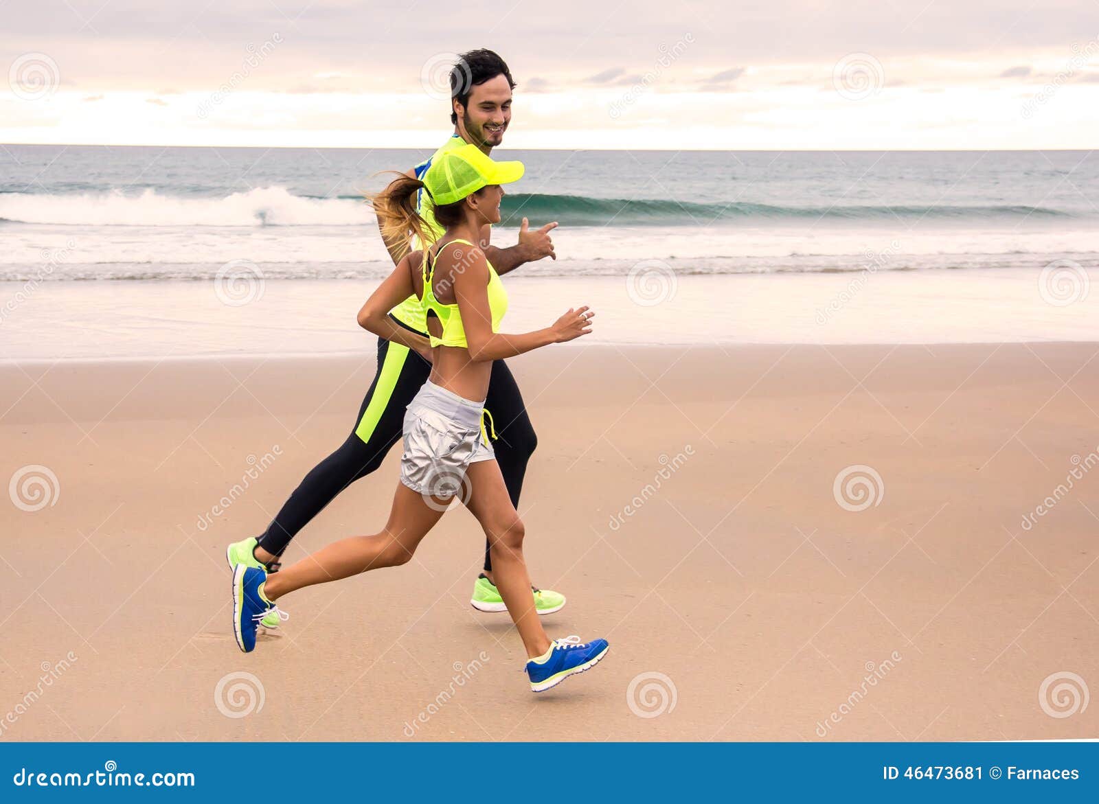 Runner couple stock image. Image of healthy, girl, friends - 46473681