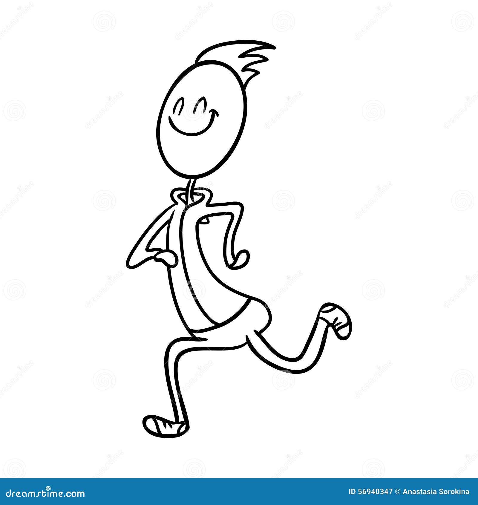 Runner Doodle stock illustration. Illustration of character - 56940347