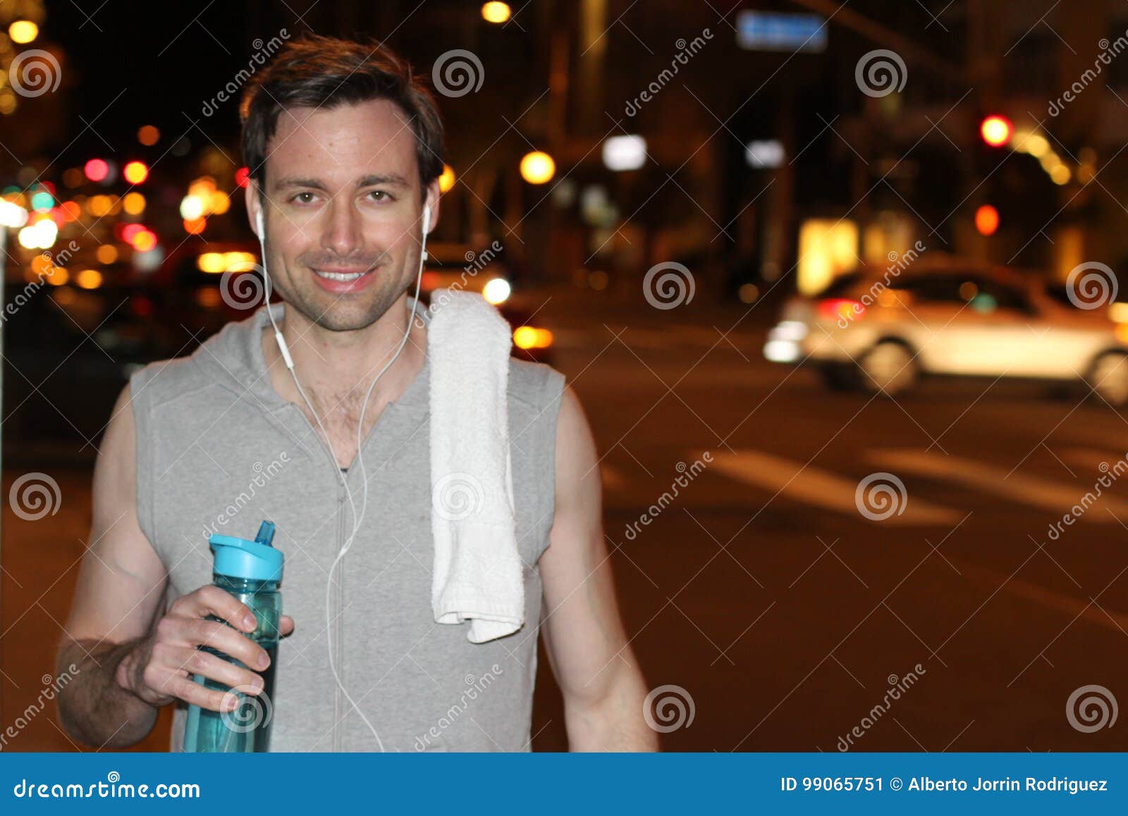 Runner Drinking a Sports Drink - Stock Image Stock Image - Image of ...