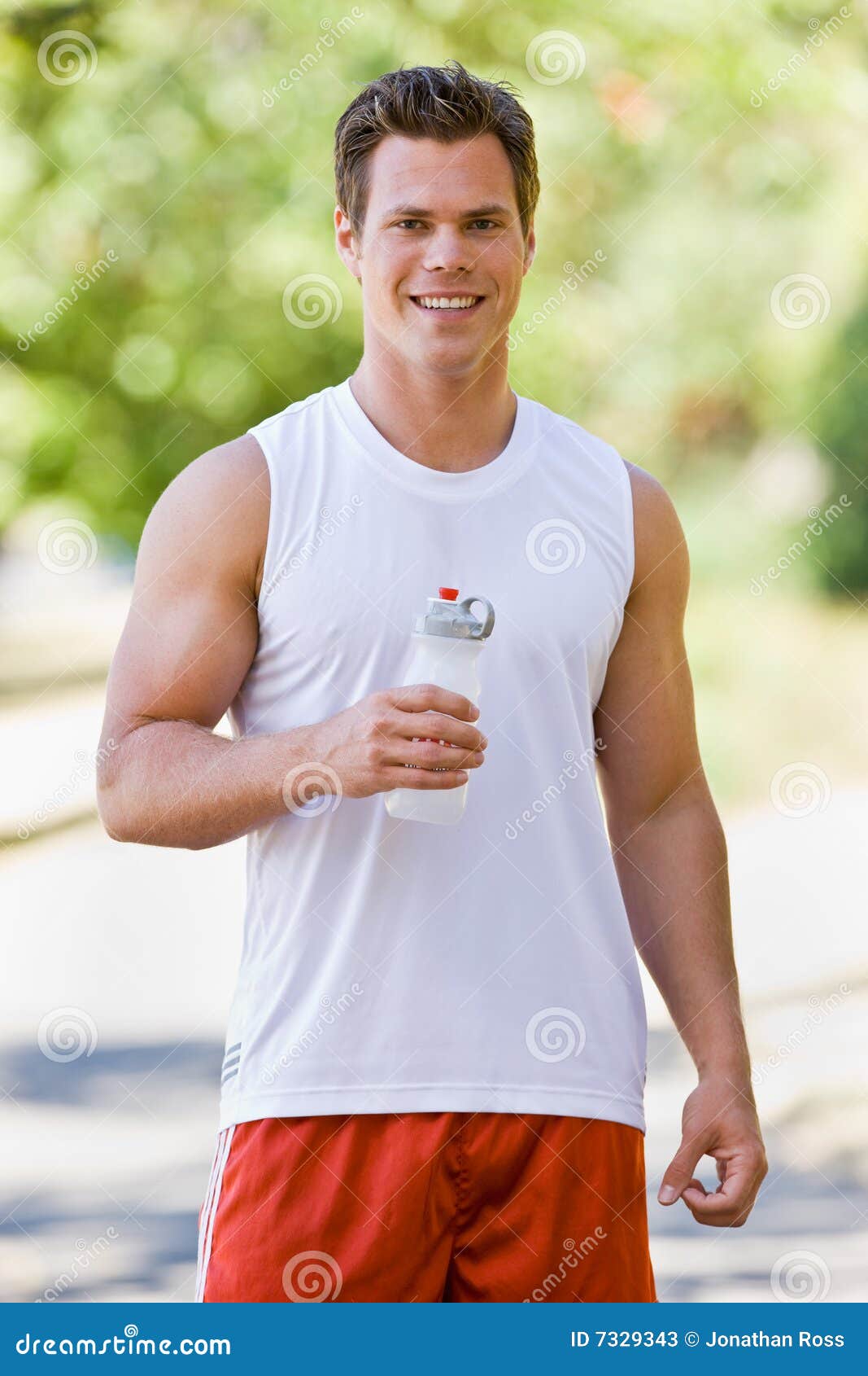 Runner drinking water stock image. Image of people, caucasian - 7329343