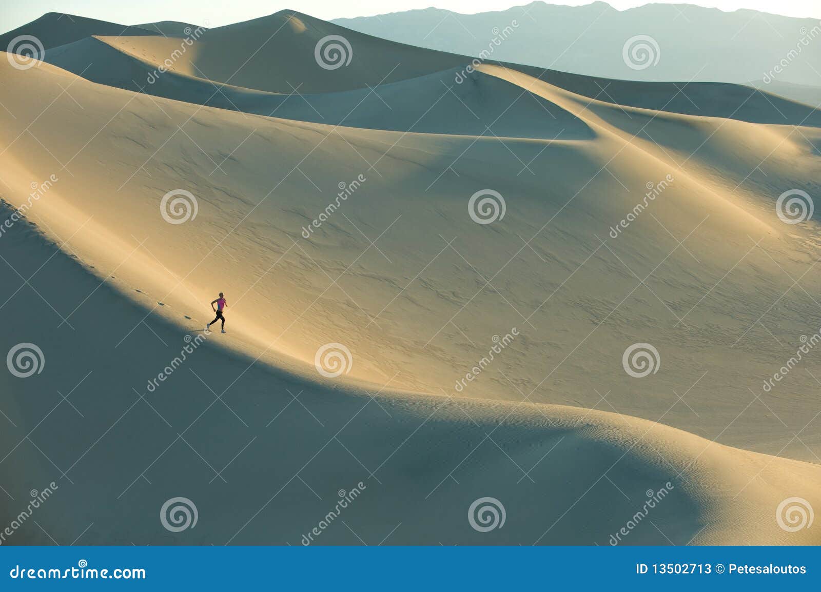 Runner on Dunes stock image. Image of action, female - 13502713